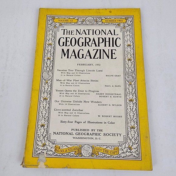Accents | National Geographic Magazine February 1952 No Map | Poshmark